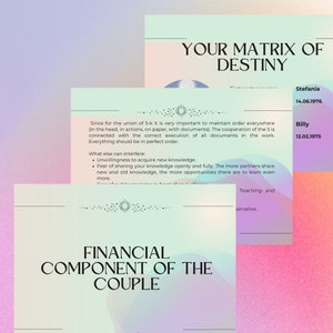Love Compatibility Matrix / Soul Destiny Matrix / Great Analysis of ...
