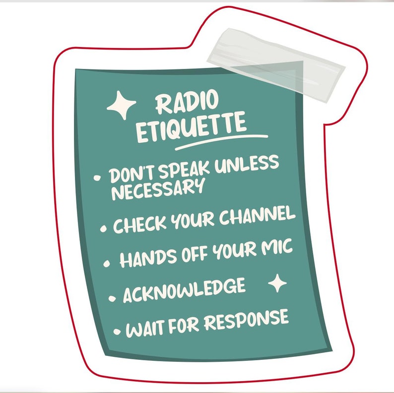 Radio Etiquette Sticker, Event Sticker, Onsite Sticker, Freelance ...