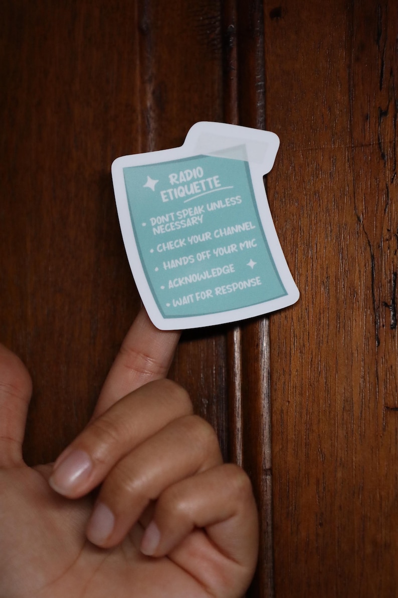 Radio Etiquette Sticker, Event Sticker, Onsite Sticker, Freelance ...