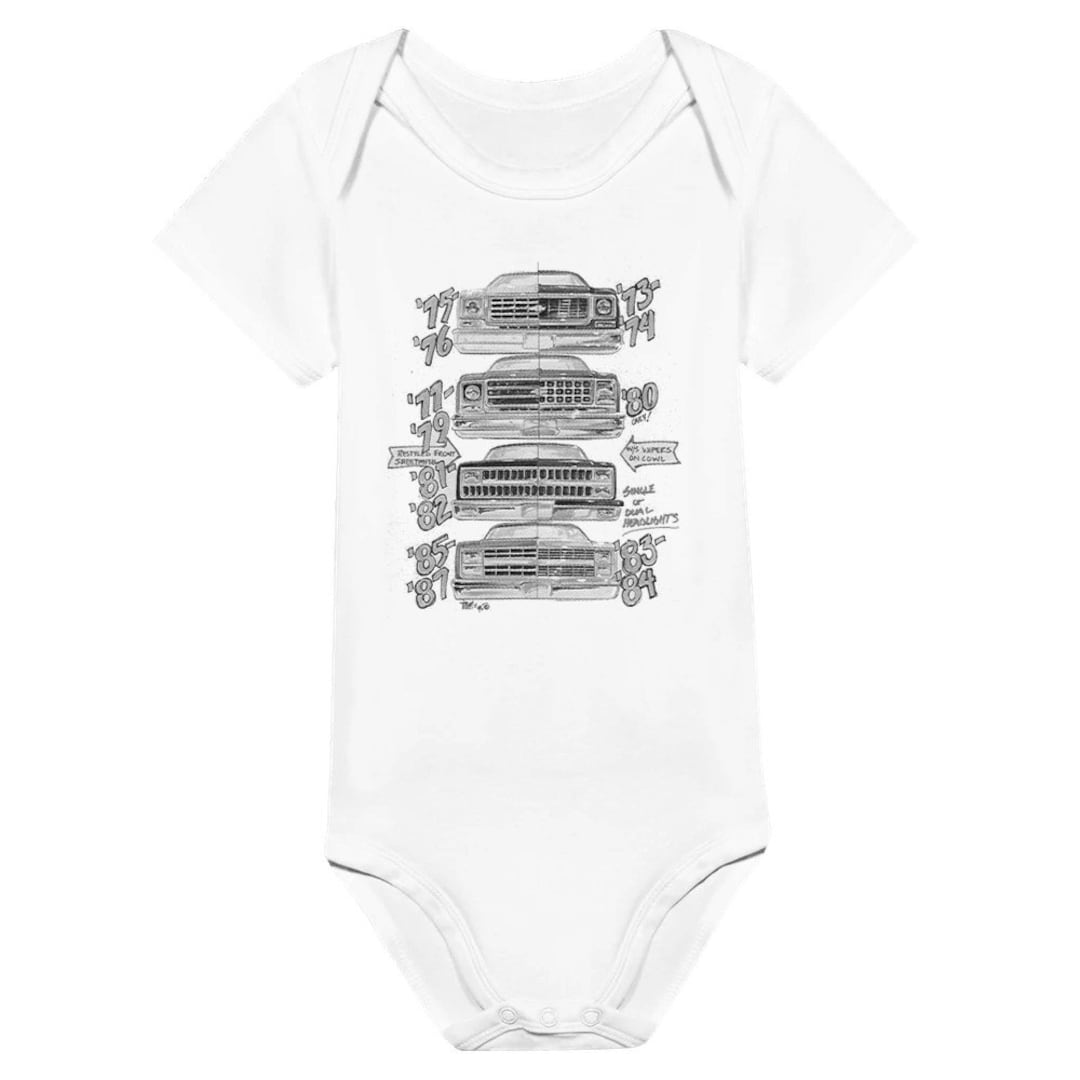73-87 Square Body Front - Classic Baby Short Sleeve Bodysuit - Etsy