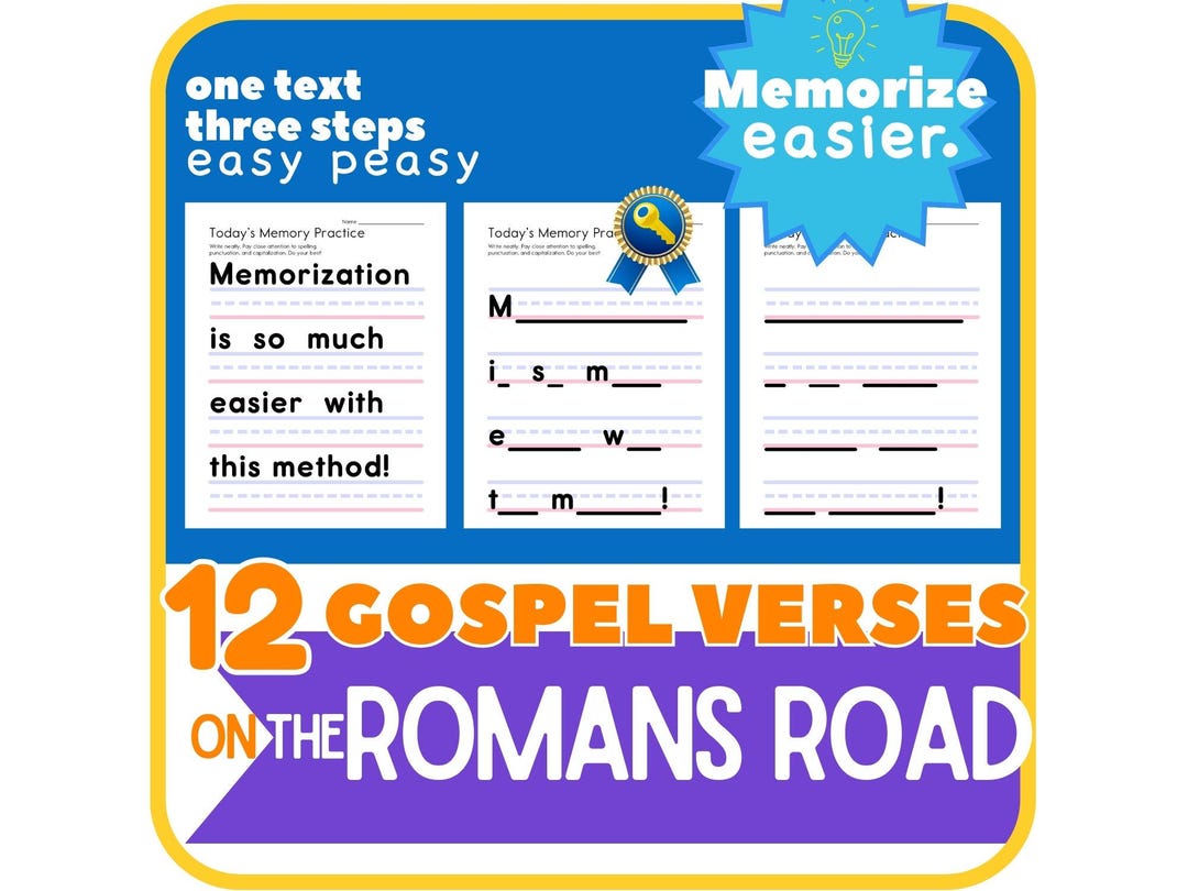 ROMANS ROAD Bible Copywork Bible Verse Memorization Copywork Charlotte ...