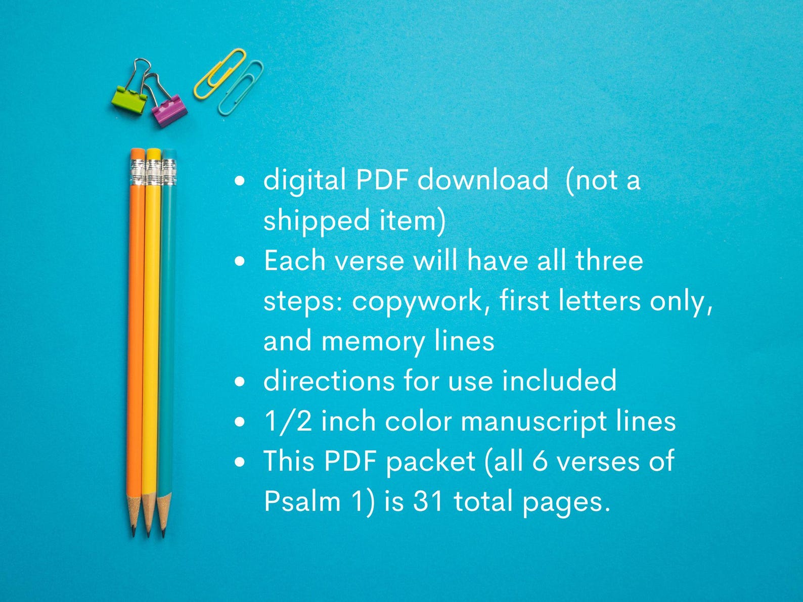 PSALM 1 Bible Copywork | Bible Verse Memorization | Copywork Charlotte ...