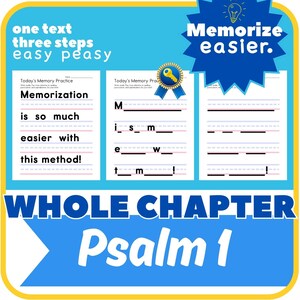 PSALM 1 Bible Copywork | Bible Verse Memorization | Copywork Charlotte ...