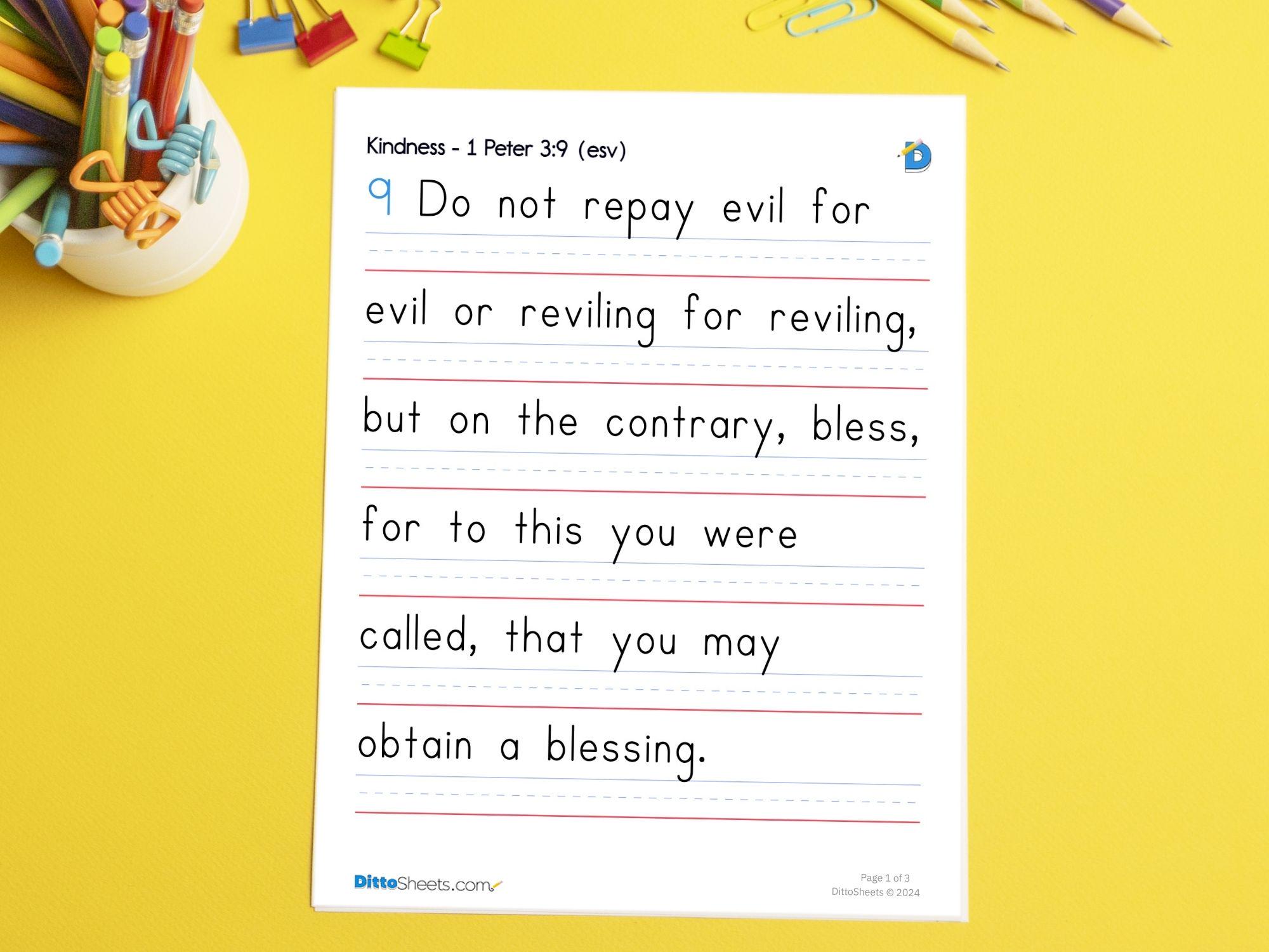 FRUIT of THE SPIRIT Bible Copywork | Bible Verse Memorization ...