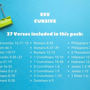2nd Grade Bible Verses Copywork, Christian Printable, Cursive ...