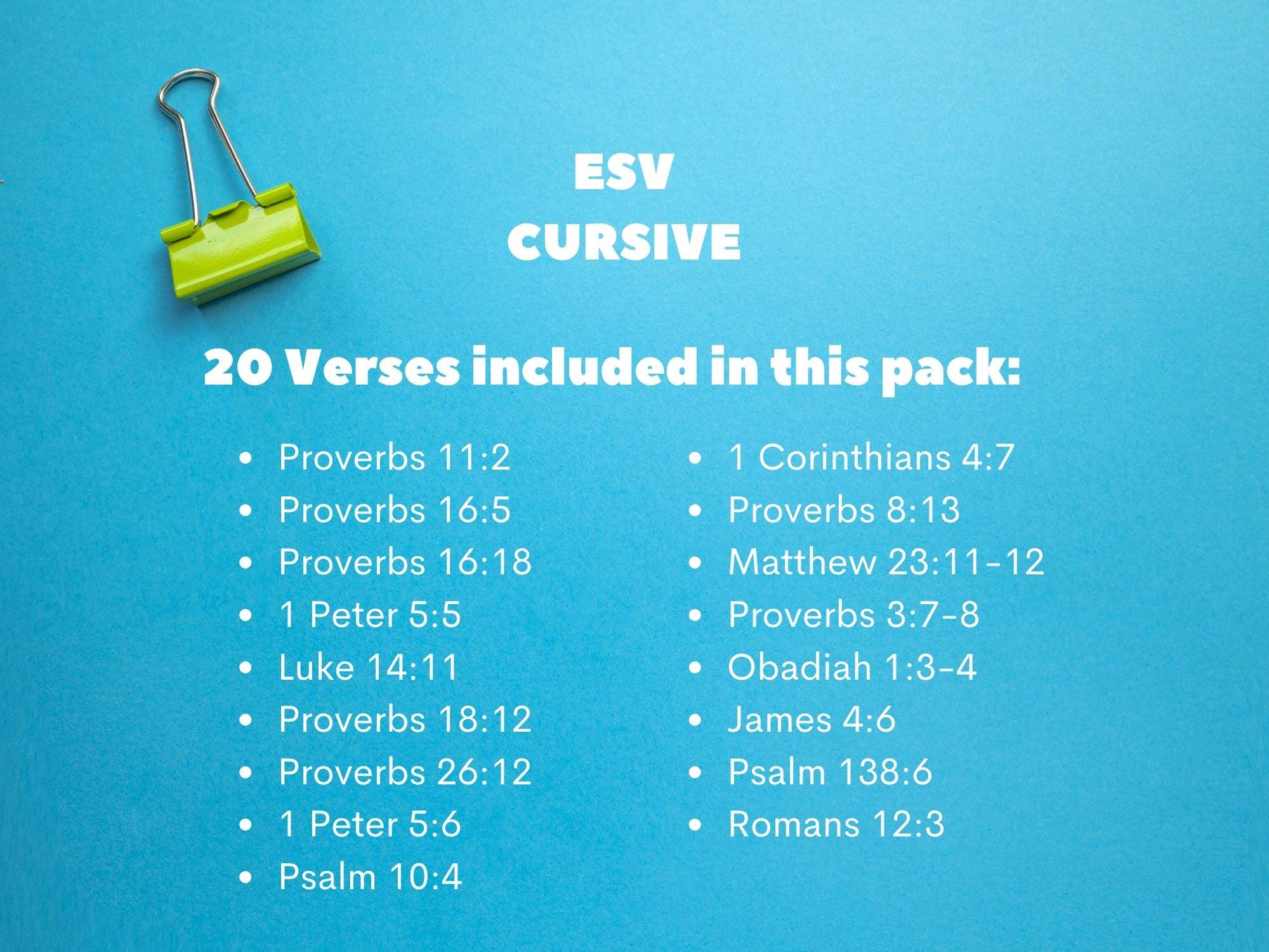 PRIDE Bible Copywork | Bible Verse Memorization | Copywork Charlotte ...