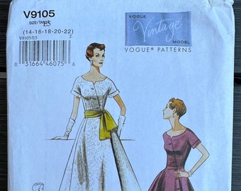 UNCUT Simplicity Sewing Pattern 9294, Retro 1950s-style Party Dress ...