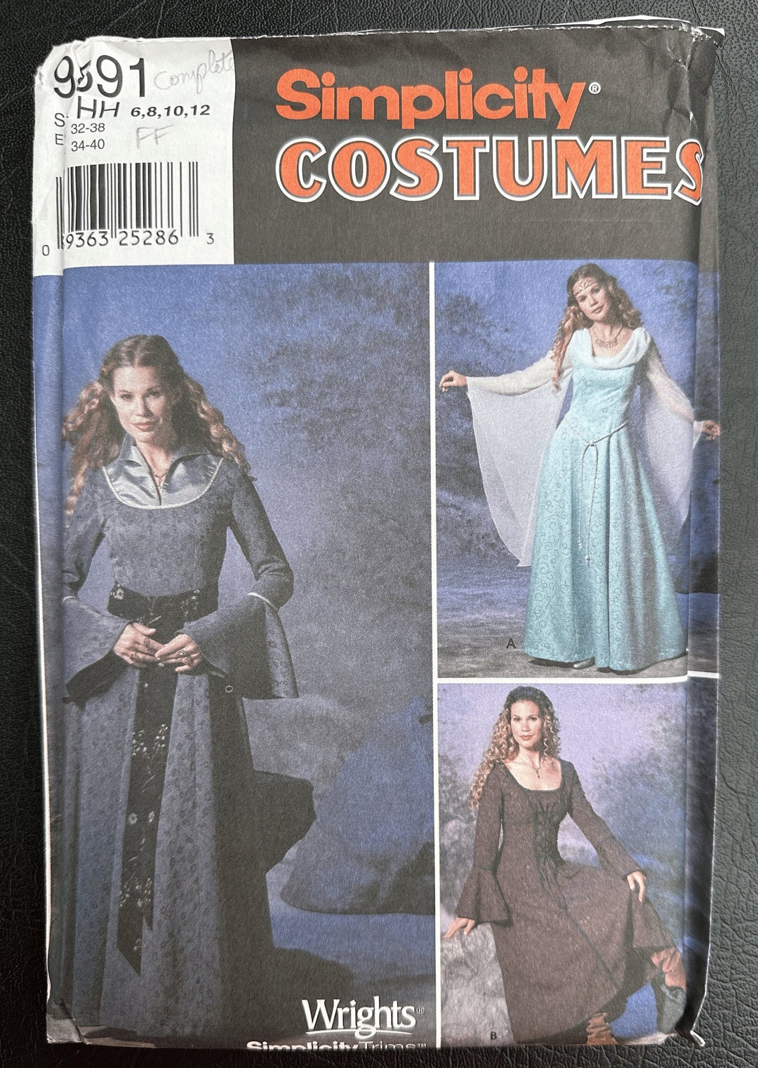 UNCUT Simplicity Sewing Pattern 9891, Fantasy Renaissance Princess ...