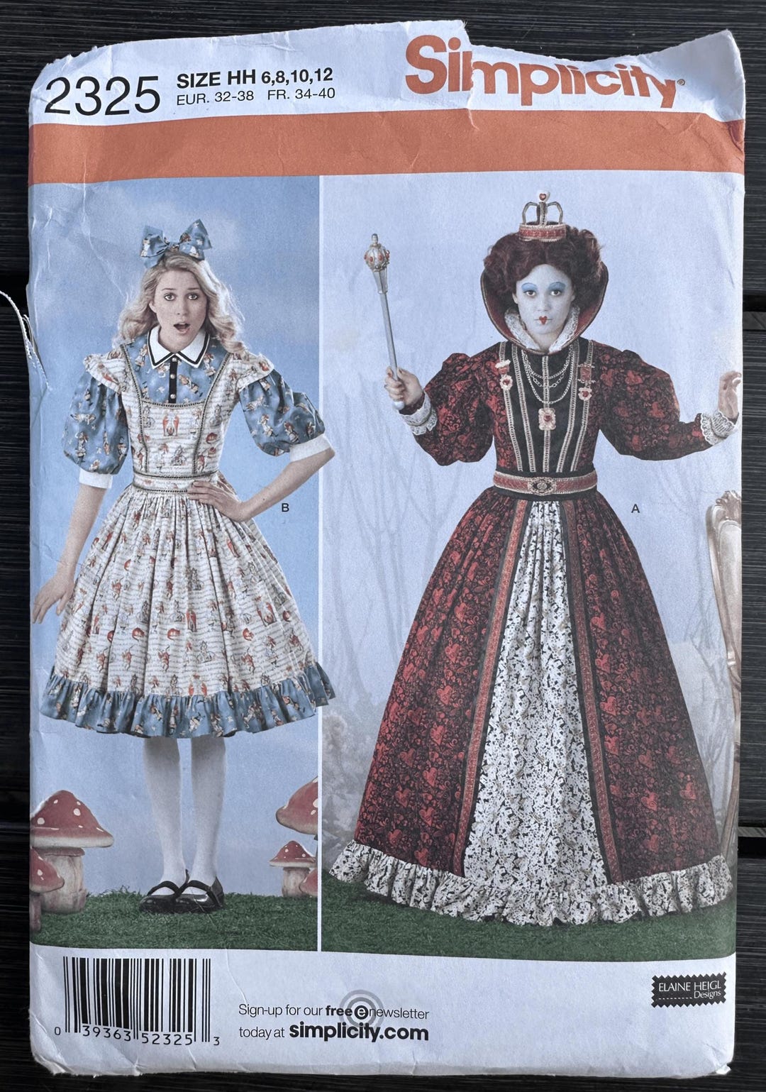 UNCUT Simplicity 2325 Sewing Pattern, Wonderland Storybook Character ...