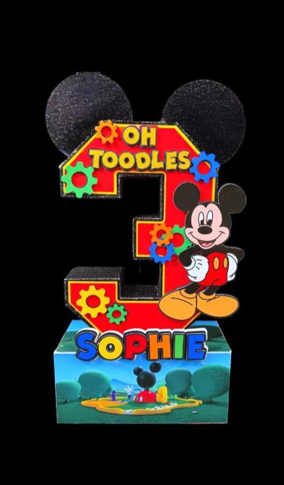 Mickey Mouse Clubhouse 3D Number Party Centerpiece - Etsy