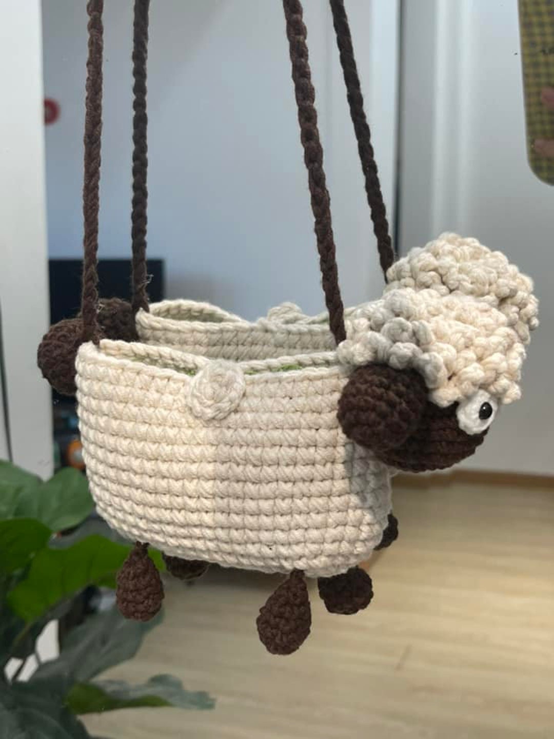 Handmade Crochet Sheep Bag, Amigurumi Sheep Purse, Crochet Sheep Bag ...