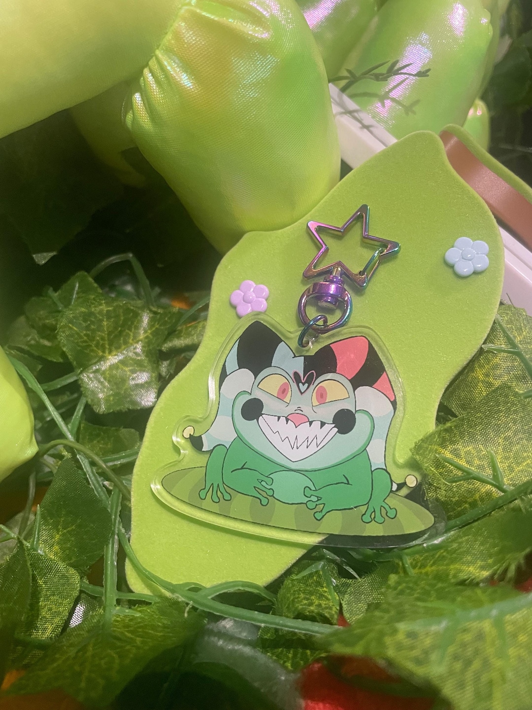 Fizzafroggy Keychain, Helluva Boss Fizzarolli Frog Themed Keychain - Etsy