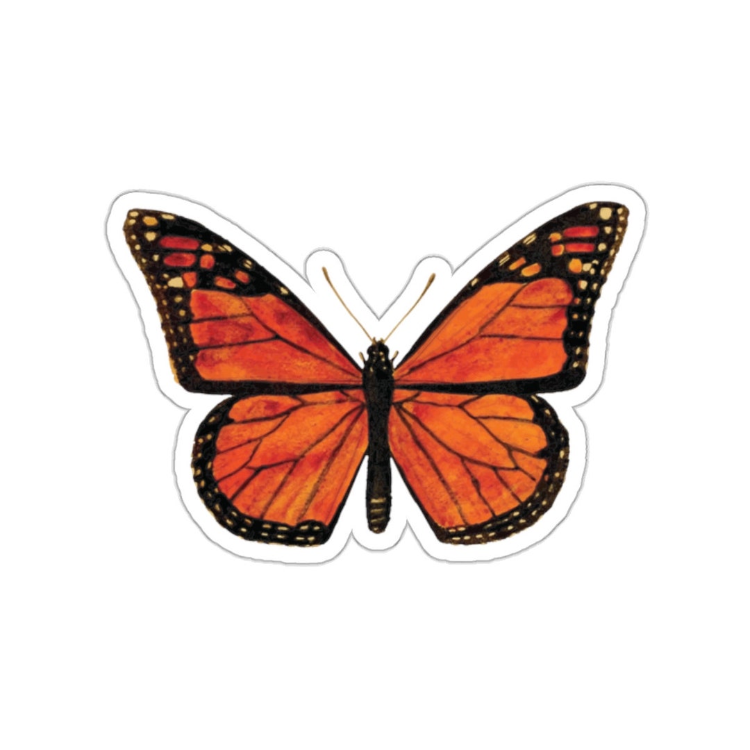 Monarch Butterfly Sticker dark Vintage Inspired Laptop Sticker ...