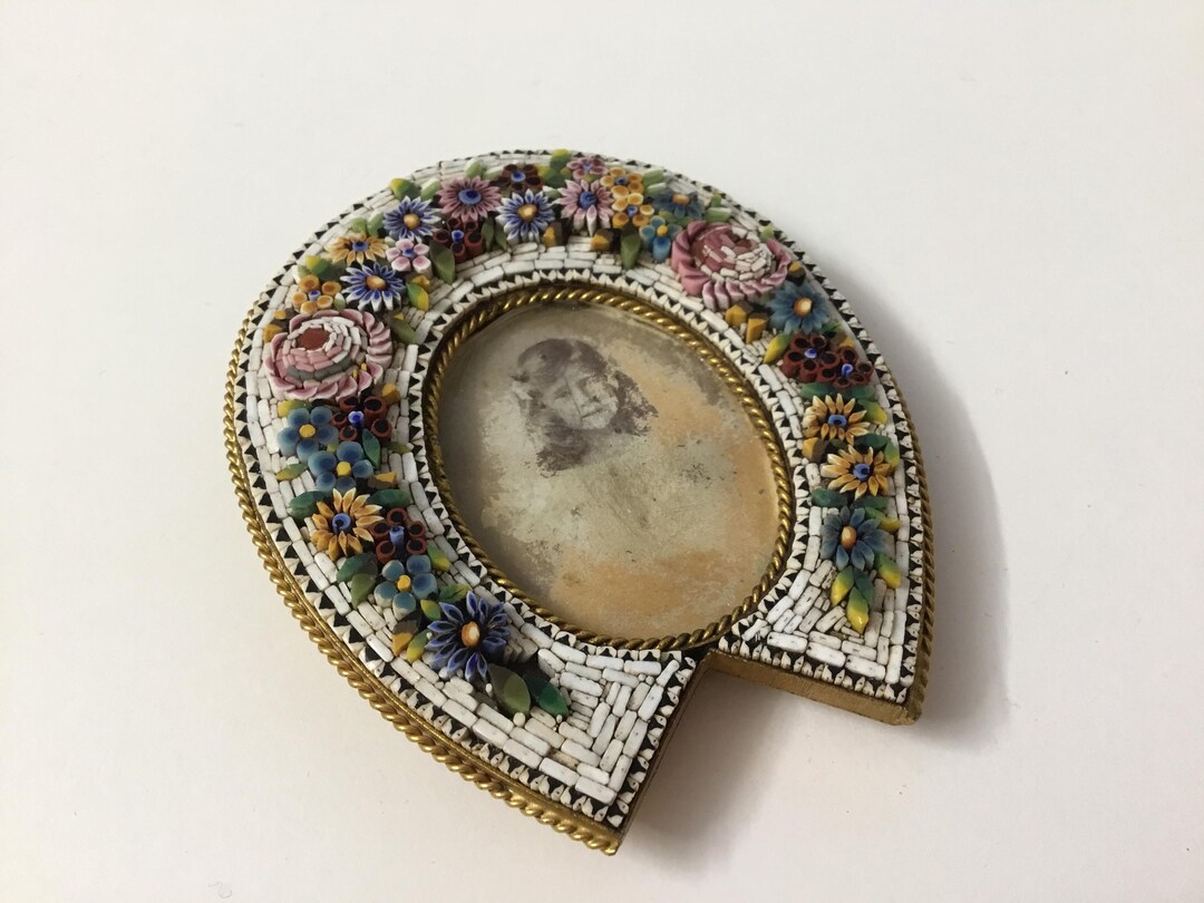 Antique Micro Mosaic Frame, Italian Handcrafted Raised 3D Layer Effect ...