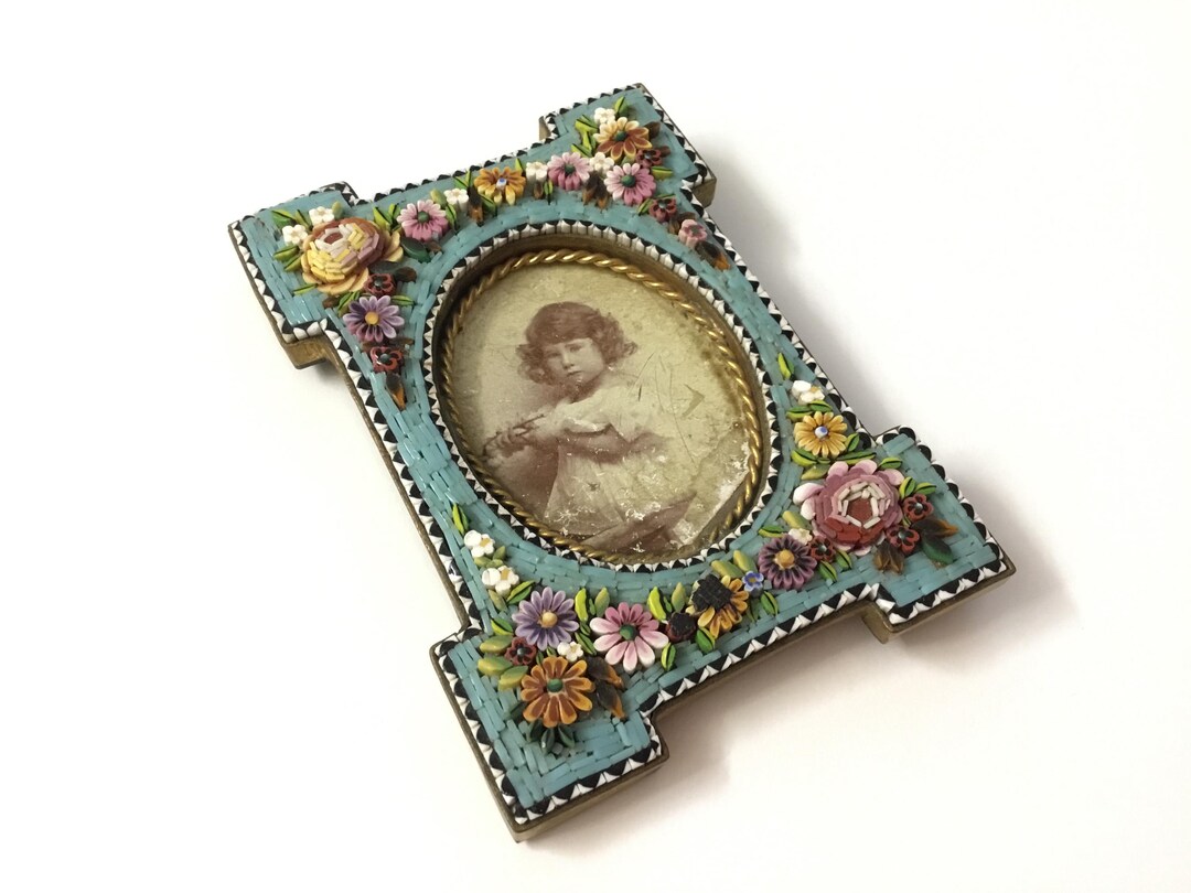 Antique Micro Mosaic Frame, Italian Handcrafted Raised 3D Layer Effect ...