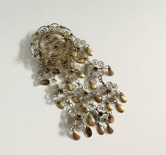 Traditional Antique Norwegian Ethnic Solje Wedding Br… - Gem