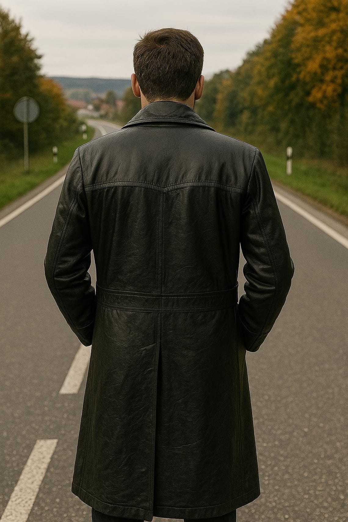 German Military Real Leather Jacket – Vintage Genuine Leather Trench ...