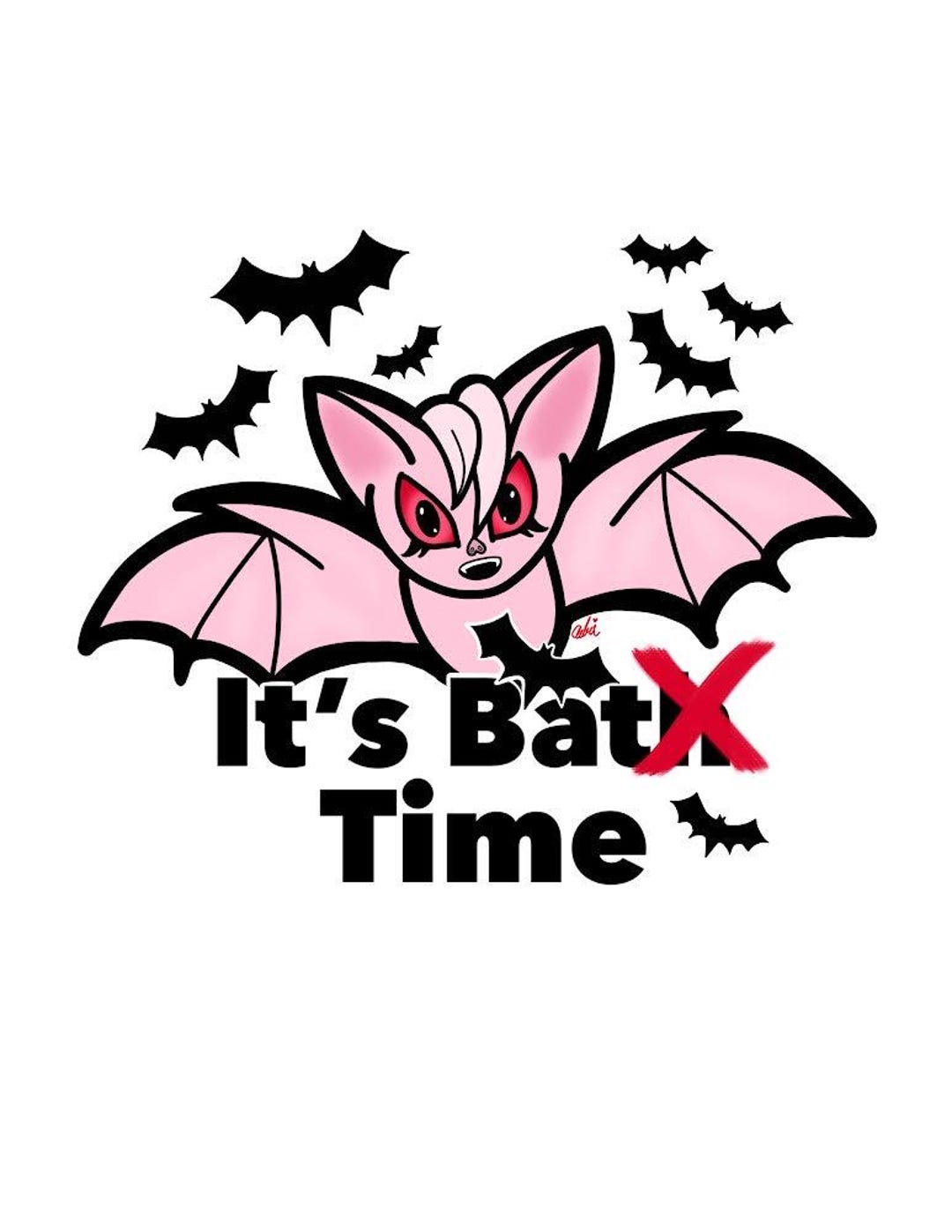 Bat Time Sticker - Etsy