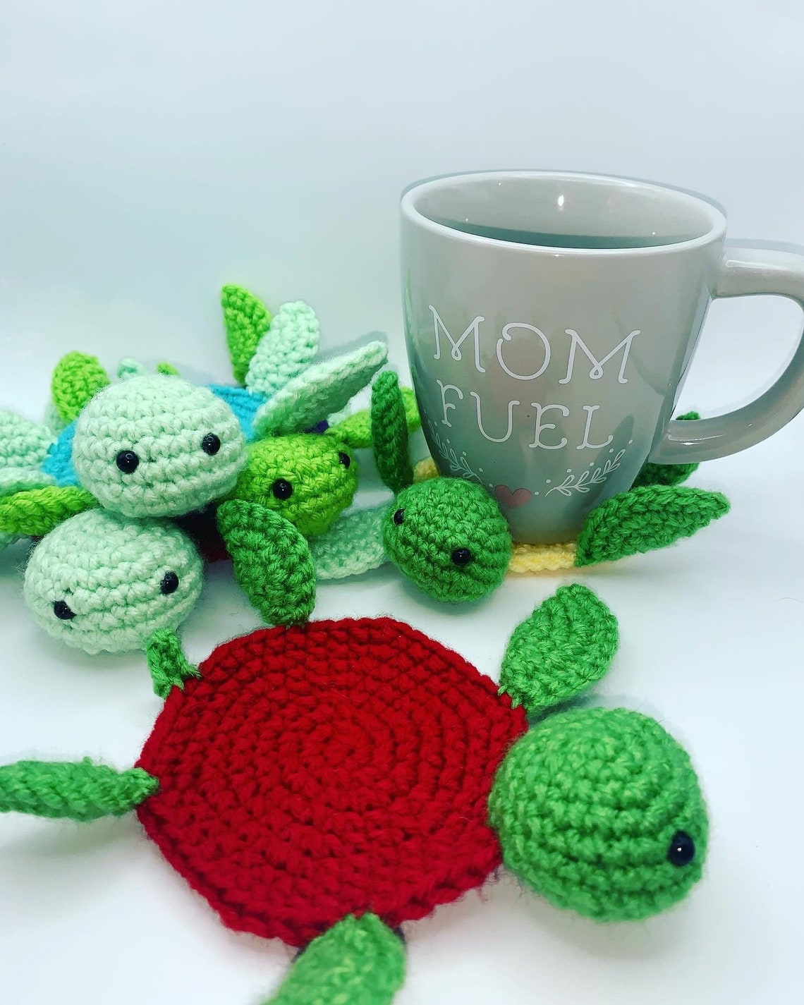 Sea Turtle Crochet Drink Coaster Set of 5 - Etsy