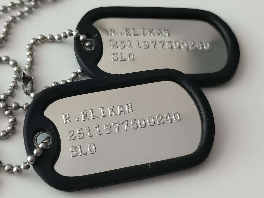 Personalised Authentic U.S. Military Dog Tag Set, Stainless Steel ...