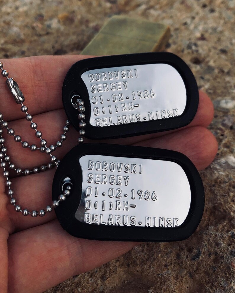 Personalized Dog Tags Gift for Men Military Style U.S. Army Men's ...