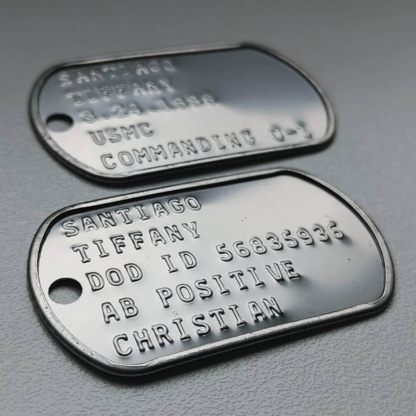 Personalized Dog Tags Gift for Men Military Style US Army Custom Dog ...