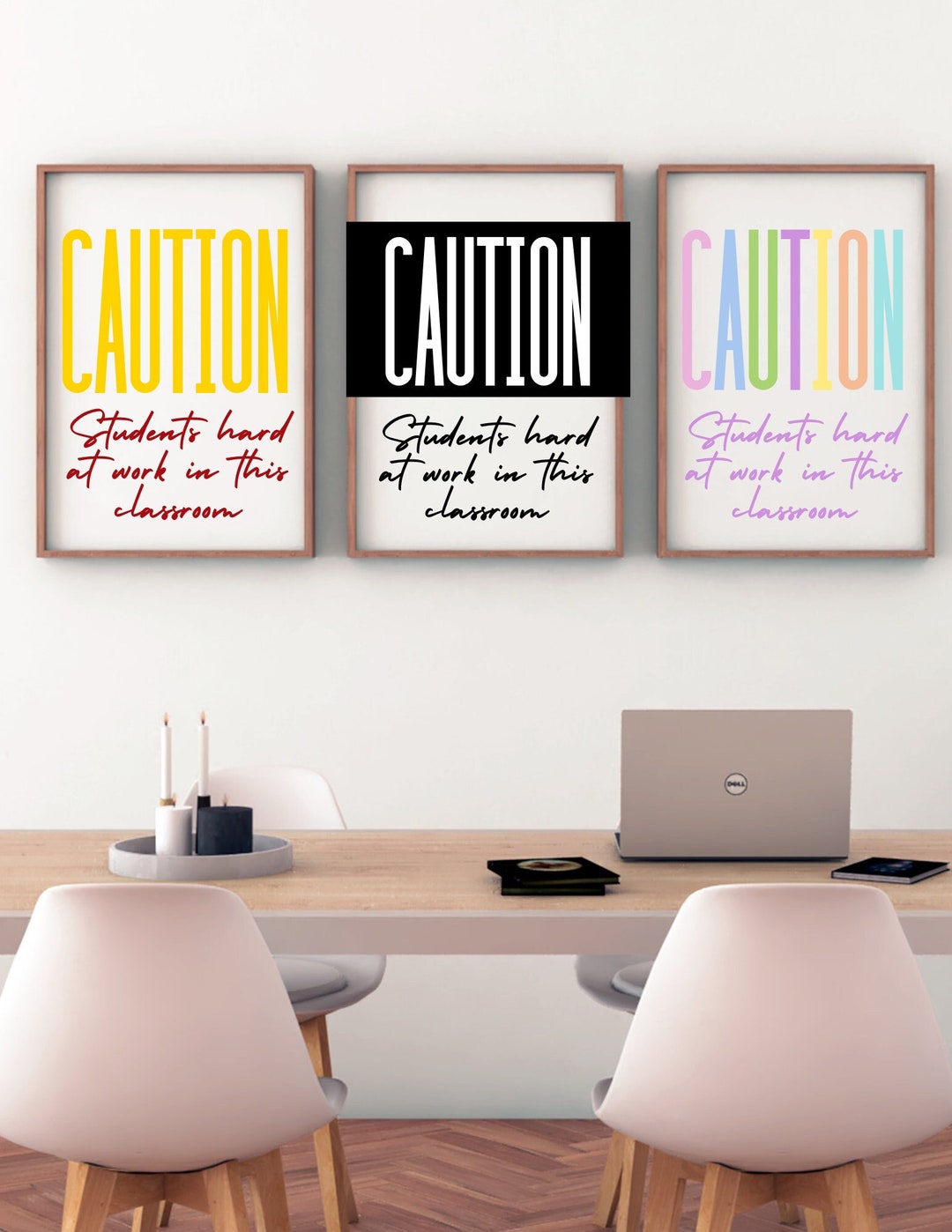 CAUTION: Students Hard at Work Classroom Poster - Etsy
