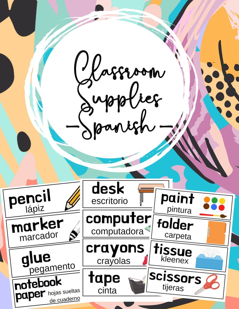 Spanish Classroom Labels - Etsy