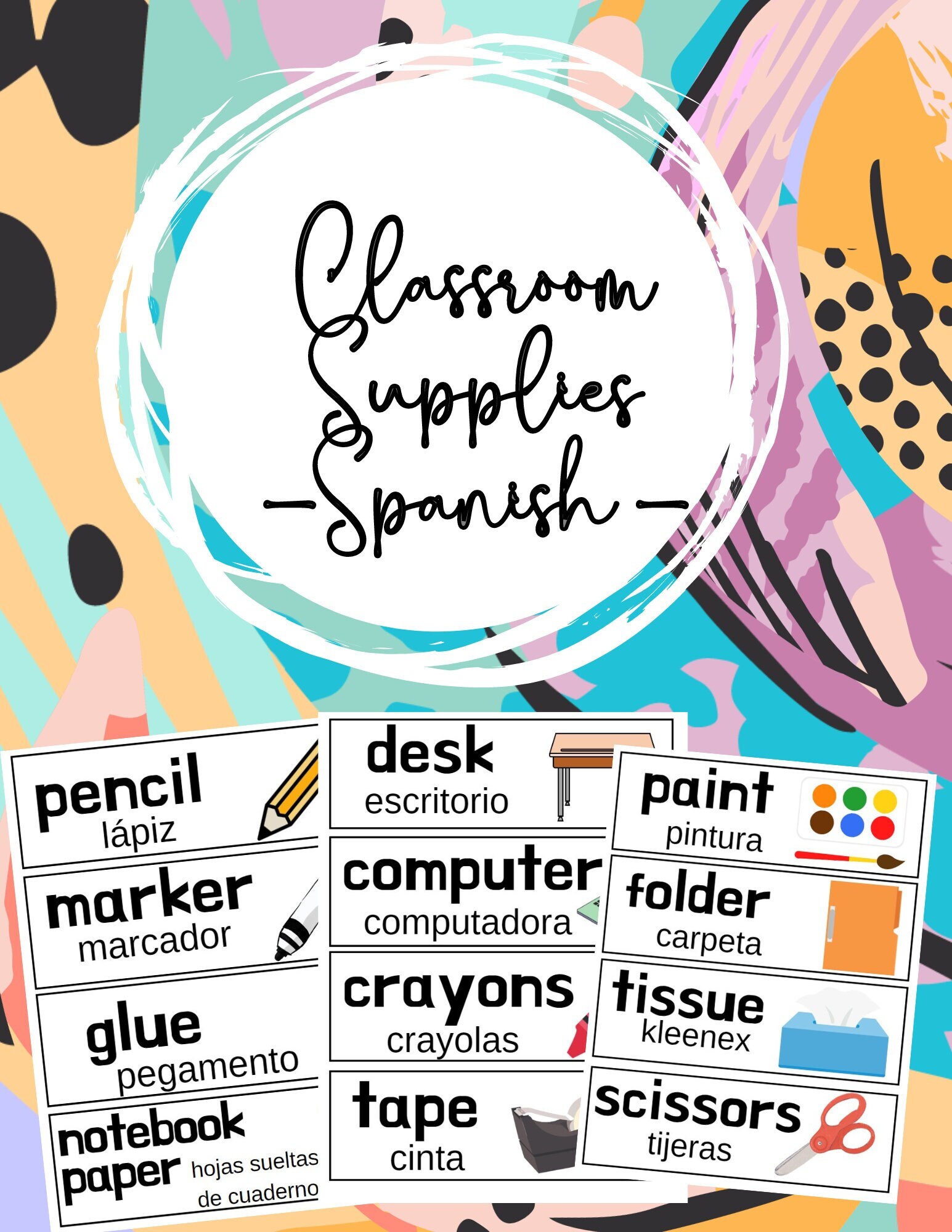 Spanish Classroom Labels - Etsy