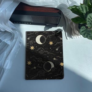 Black Stars and Moon iPad Case With Pencil Holder | Protective iPad Air ...