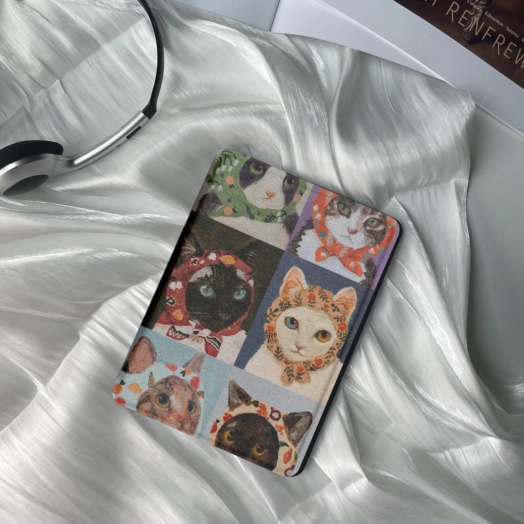 Cute Cats With Scarves Kindle Cover - Fits Kindle Paperwhite 11th Gen ...