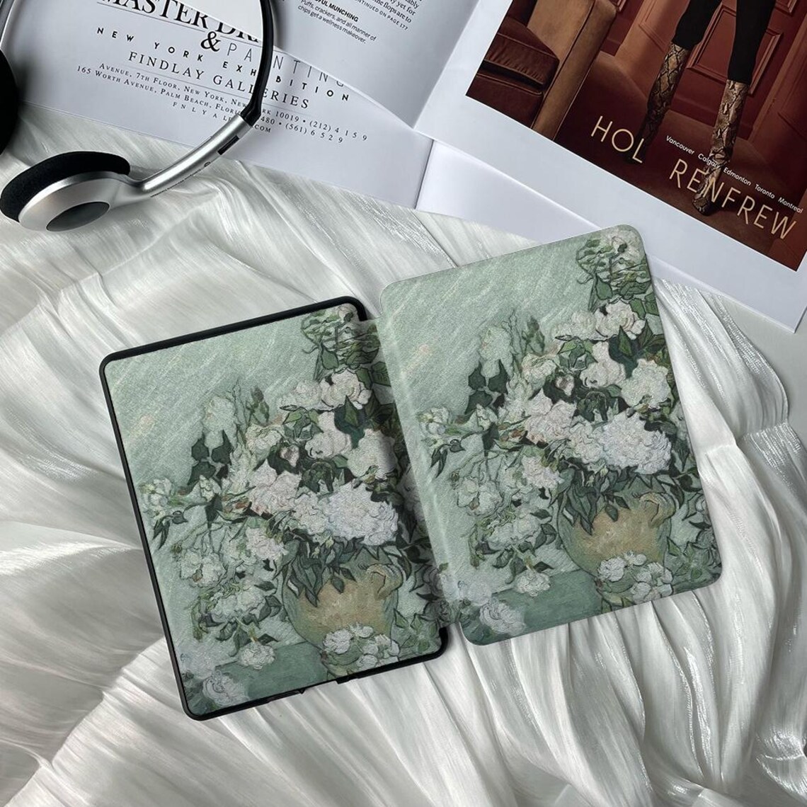 White Rose Oil Painting Kindle Cover - Fits Kindle 2019/2022, Kindle ...