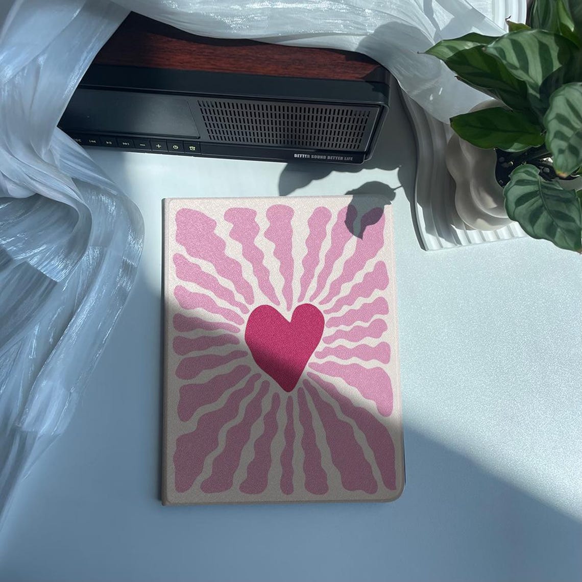 Magic Pink Heart iPad Case With Pencil Holder Protective iPad Air Case ...