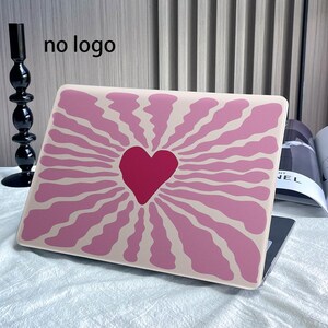 Pink Heart MacBook Case, Stylish Laptop Cover for Air 13/15, Pro 13/14 ...