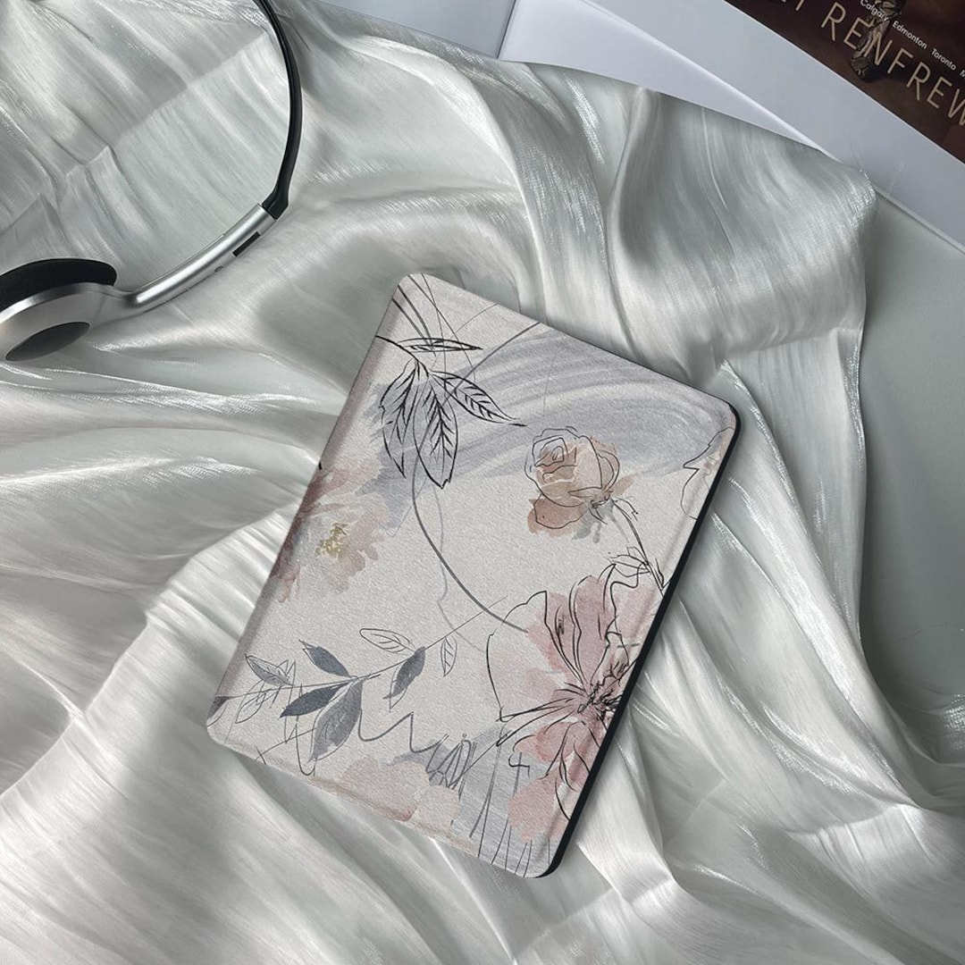 Minimalist Aesthetic Floral Kindle Cover - Compatible With Kindle ...