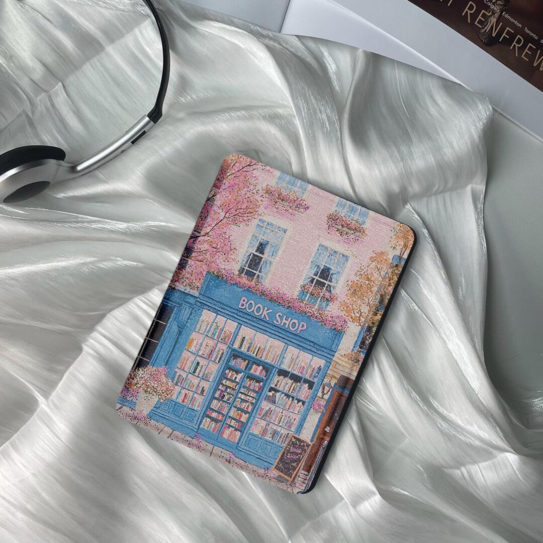Oil Painting Book Shop Kindle Cover - Auto Wake/sleep Case for Kindle ...
