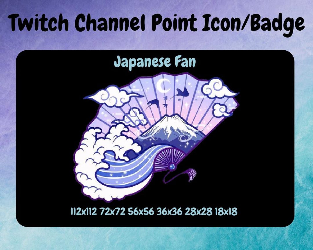 Japanese Fan Twitch/discord Emote and Channel Reward Point Icon for ...