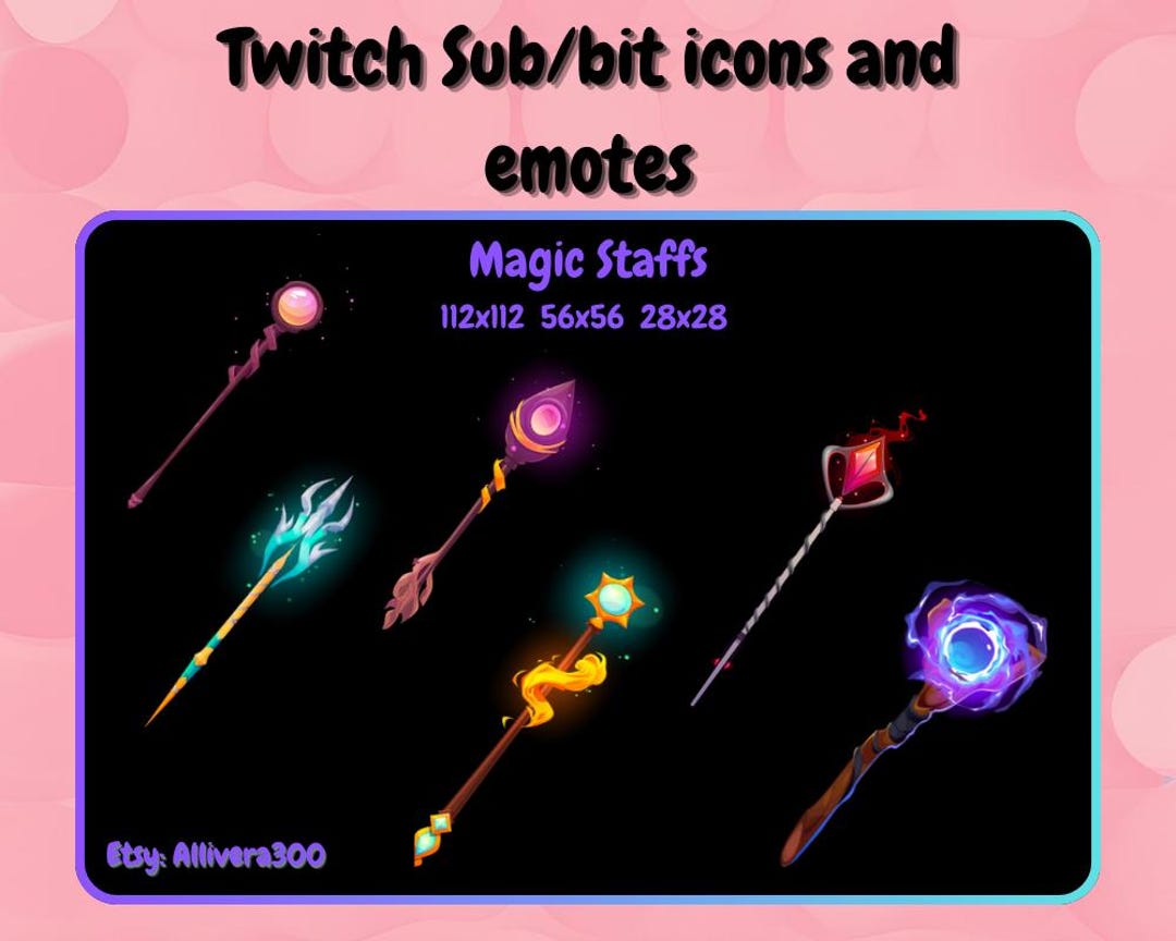 Bundle of Magic Staff Icons and Emotes for Twitch and Discord - Etsy