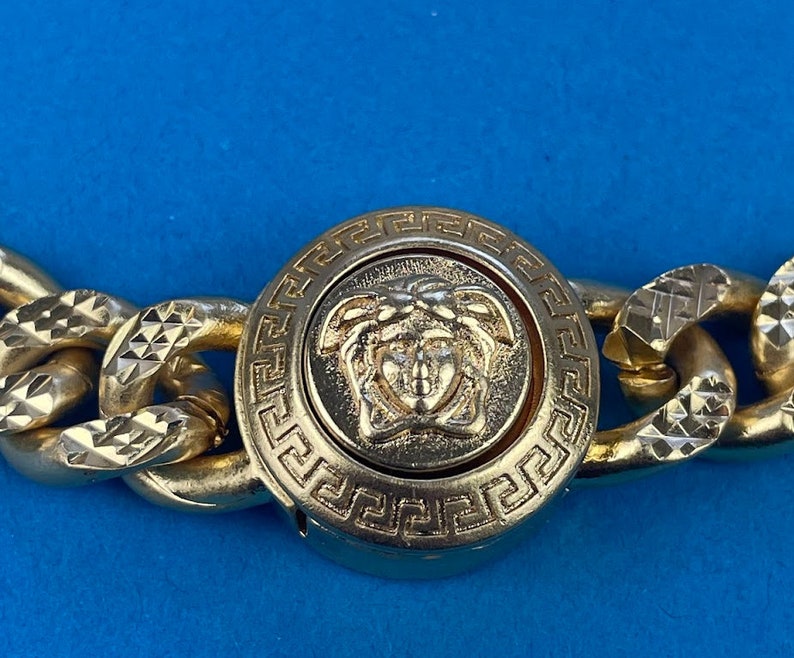 Vintage Rare Versace Gold Chain Neckalce - Etsy