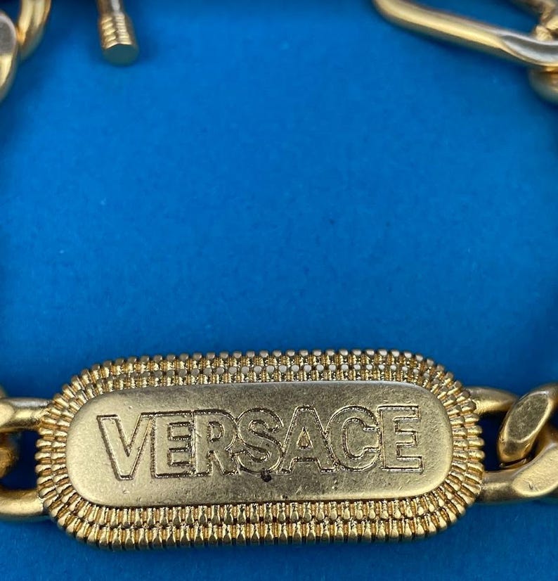 Vintage Versace Gold Rare Medusa Chain Bracelet - Etsy