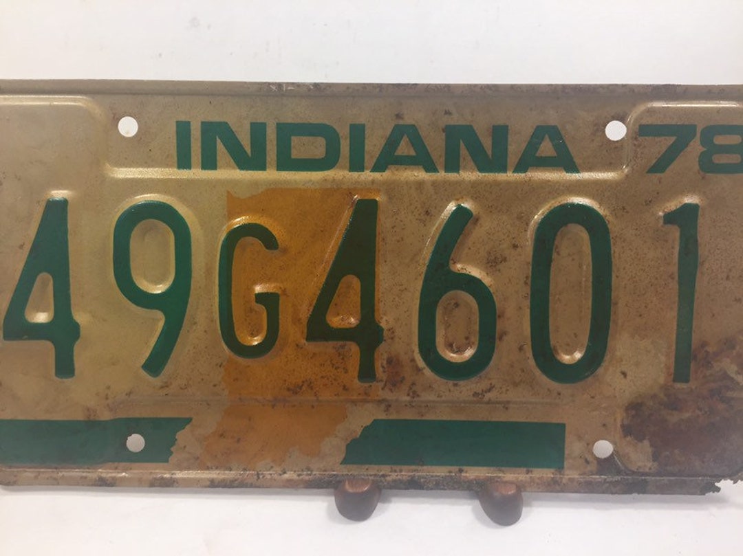 Vintage Indiana License Plate Vintage Plate, Old License Plate ...