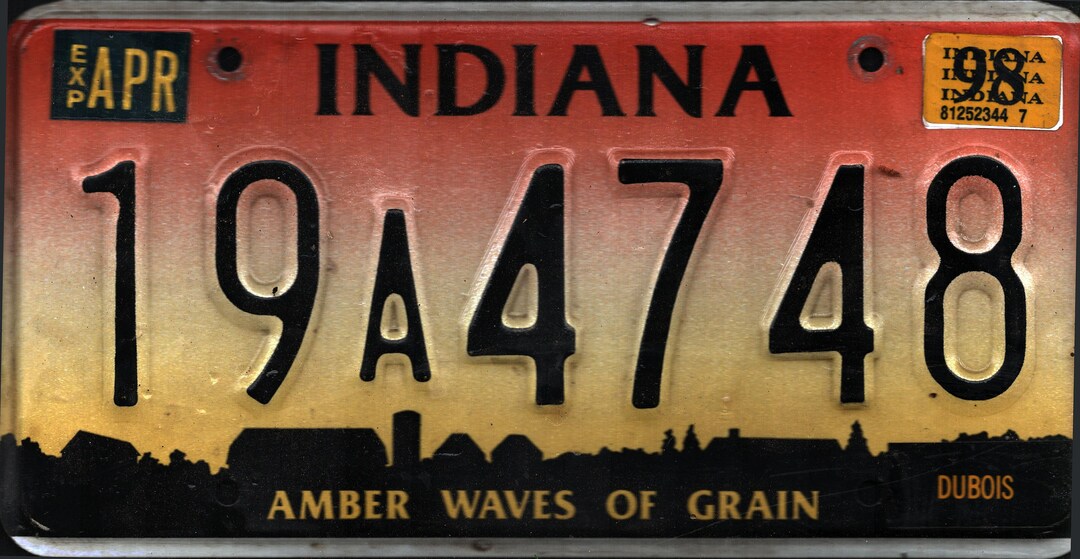 Vintage Indiana License Plate Vintage Plate, Old License Plate ...