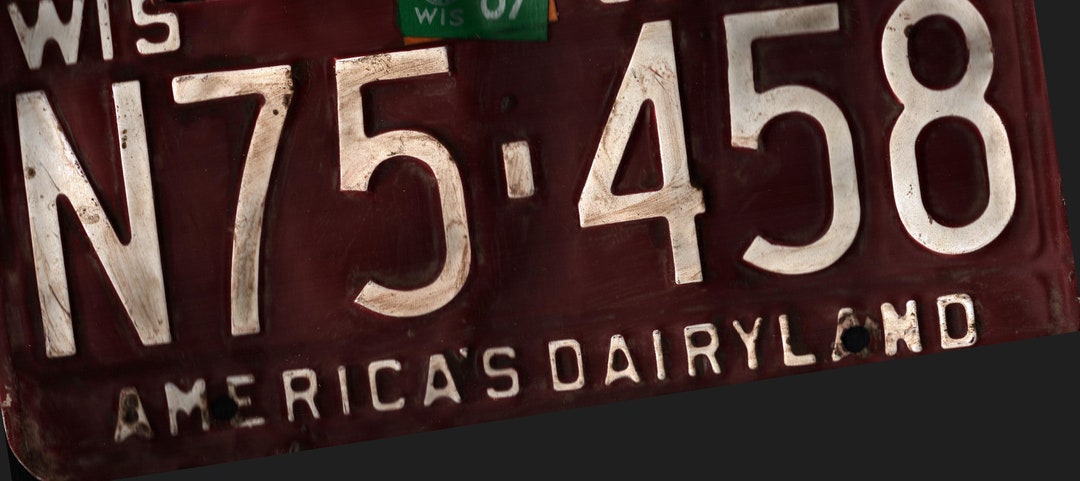 Vintage Wisconsin License Plate Vintage Plate, Old License Plate ...