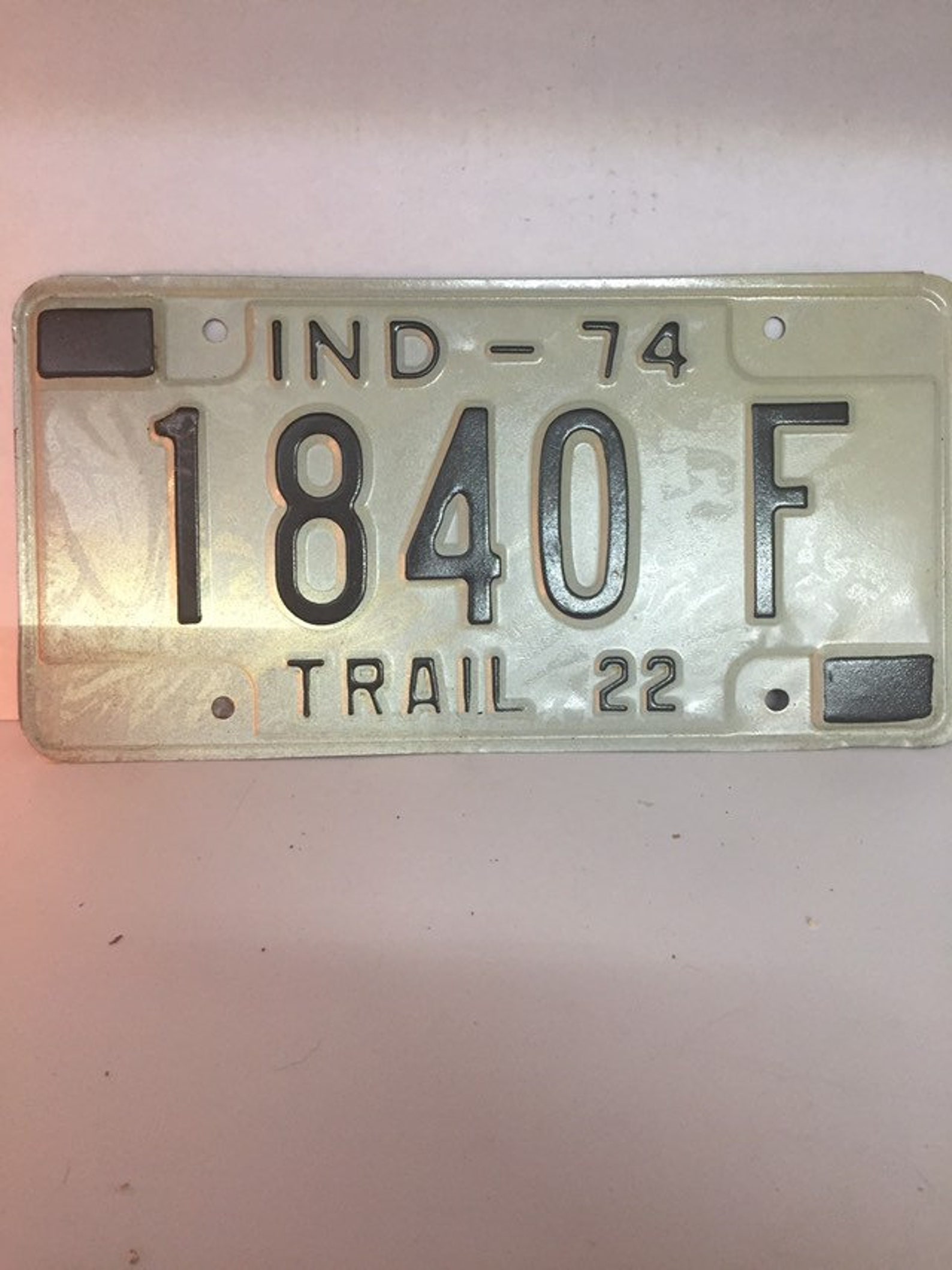 Vintage Indiana Trailer License Plate Vintage Plate Old - Etsy