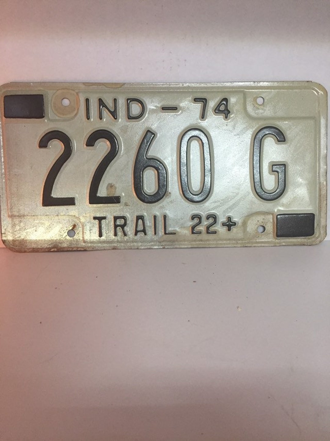Vintage Indiana Trailer License Plate Vintage Plate, Old License Plate ...