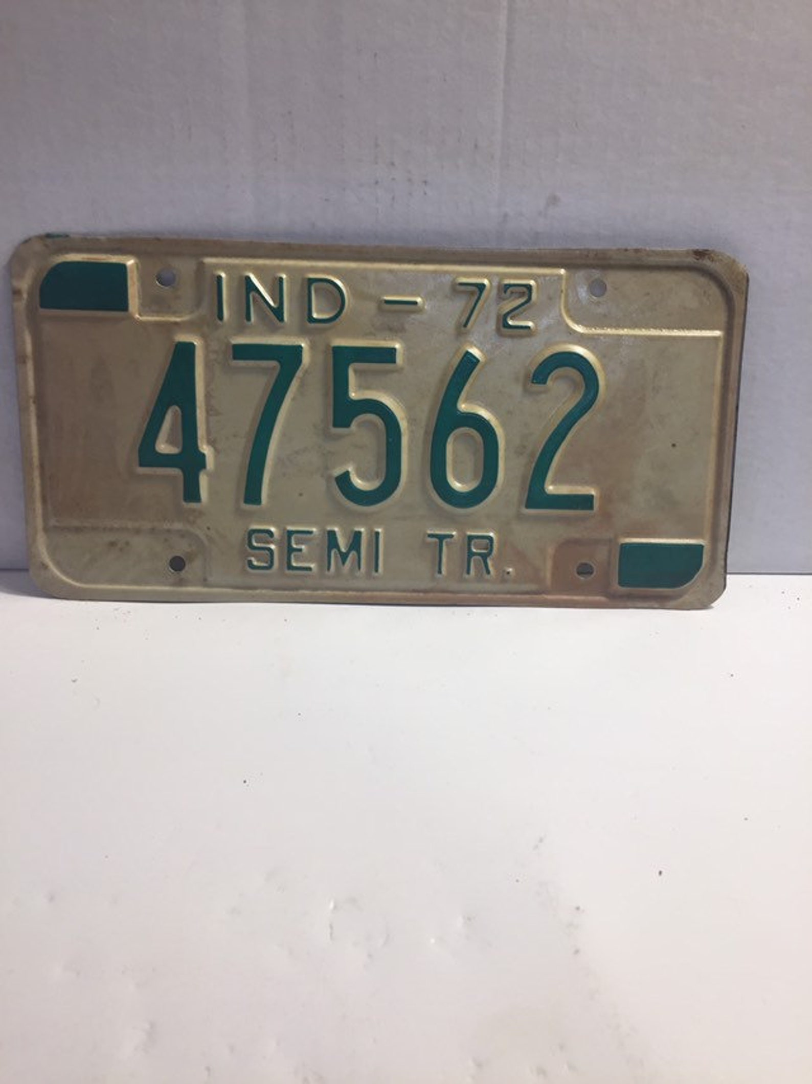 Vintage Indiana Semi Trailer License Plate Vintage Plate Old - Etsy