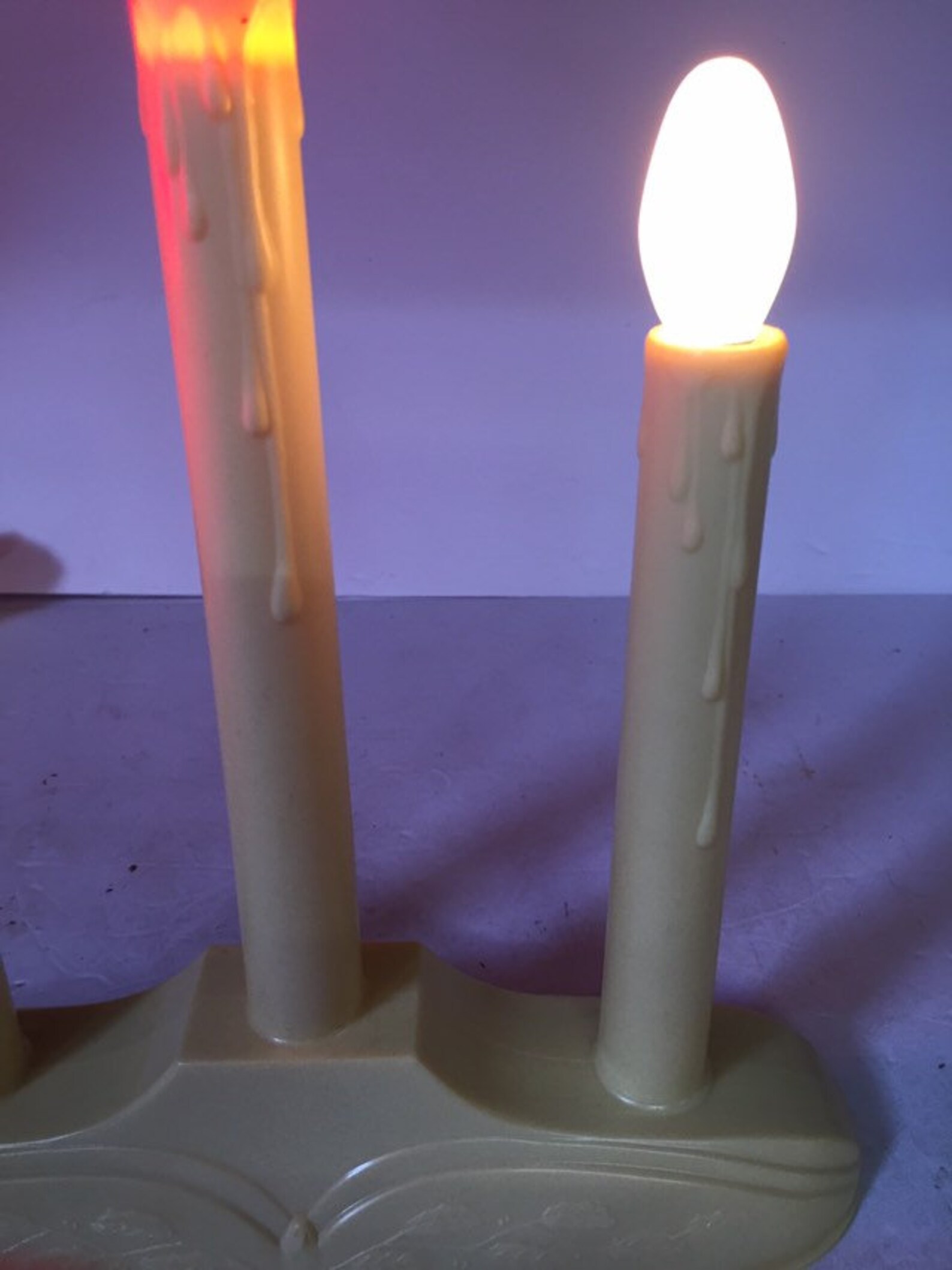 Vintage Lighted 3 Candle Light Old Fashioned Christmas - Etsy