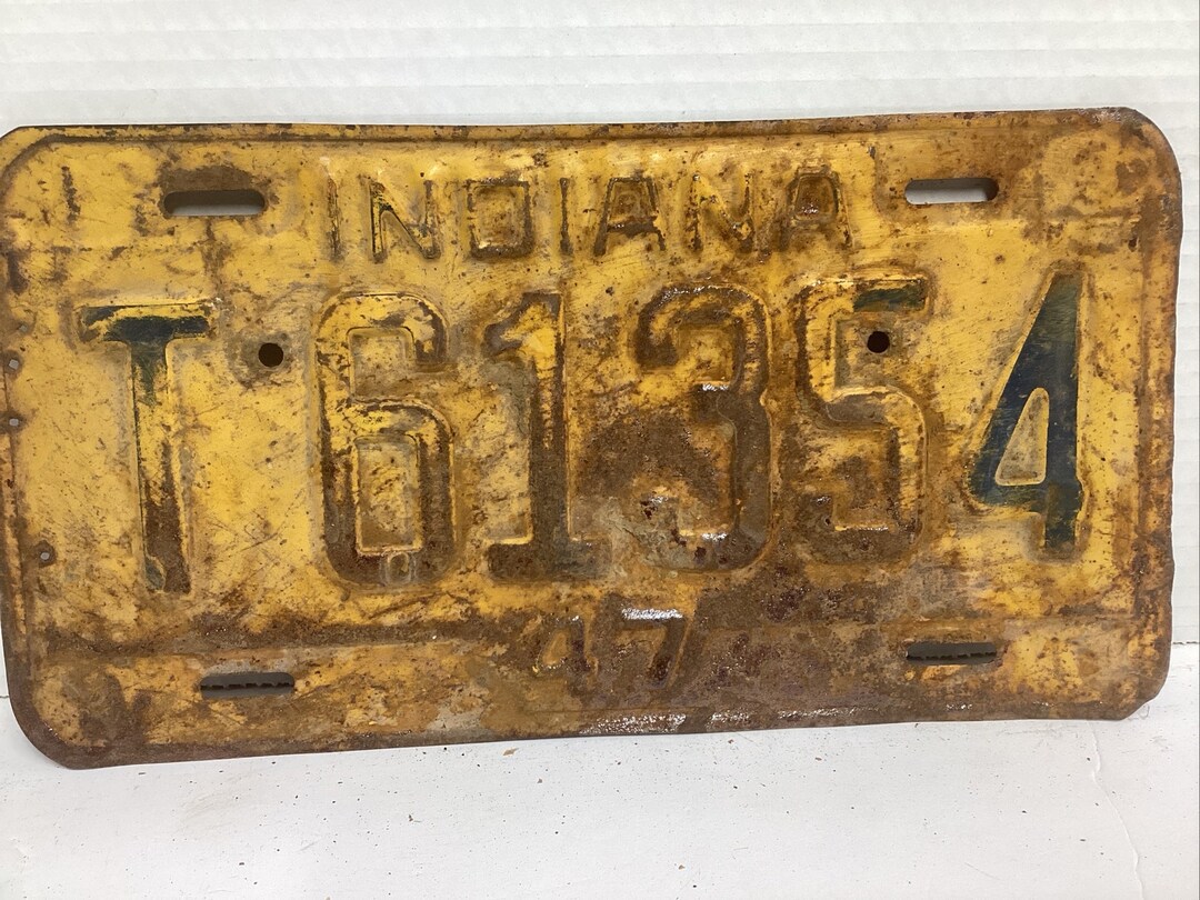 Vintage Indiana License Plate Vintage Plate, Old License Plate ...