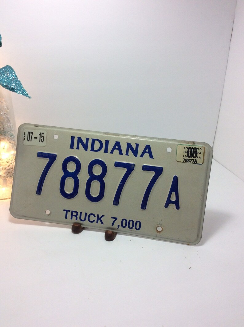 Vintage Indiana License Plate Vintage Plate Old License - Etsy