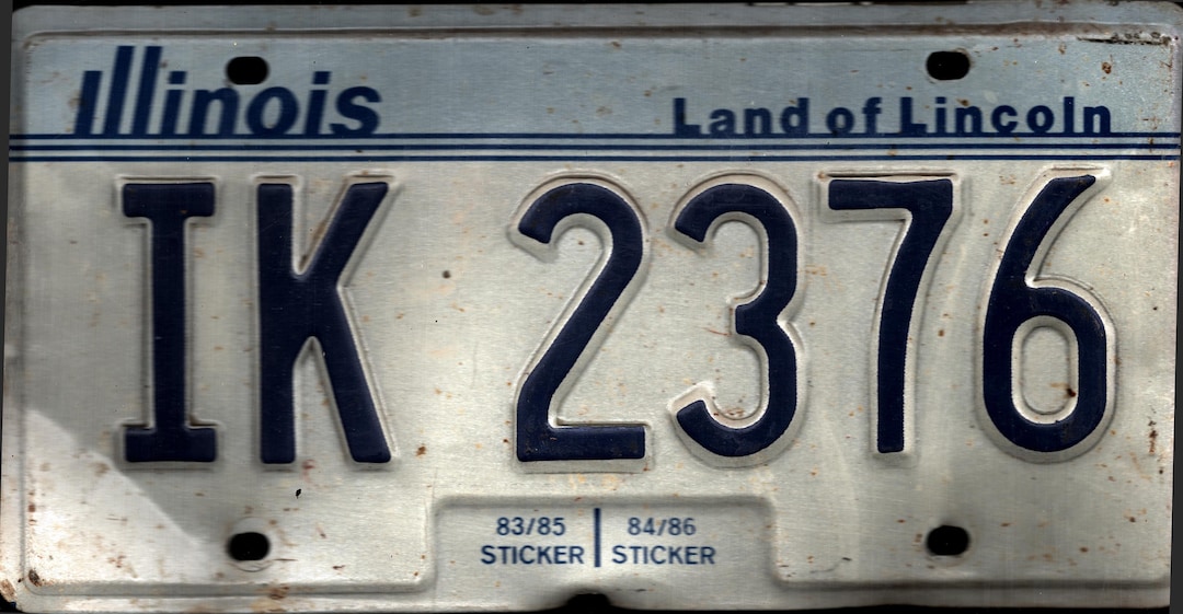 Vintage Illinois License Plate Vintage Plate, Old License Plate ...